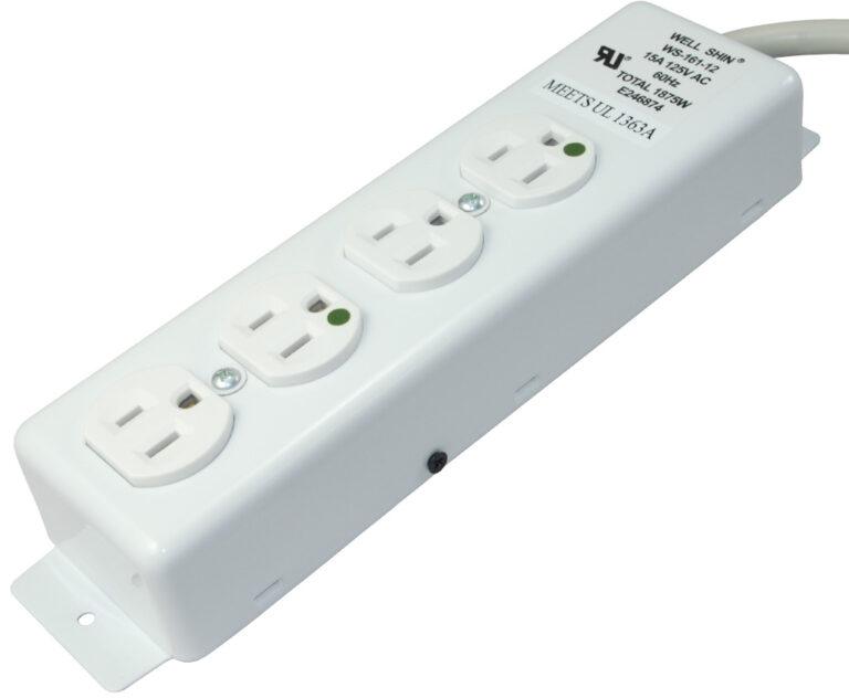 Conntek 55220-CC 15A Hospital Grade Power Strip With Coiled Cable