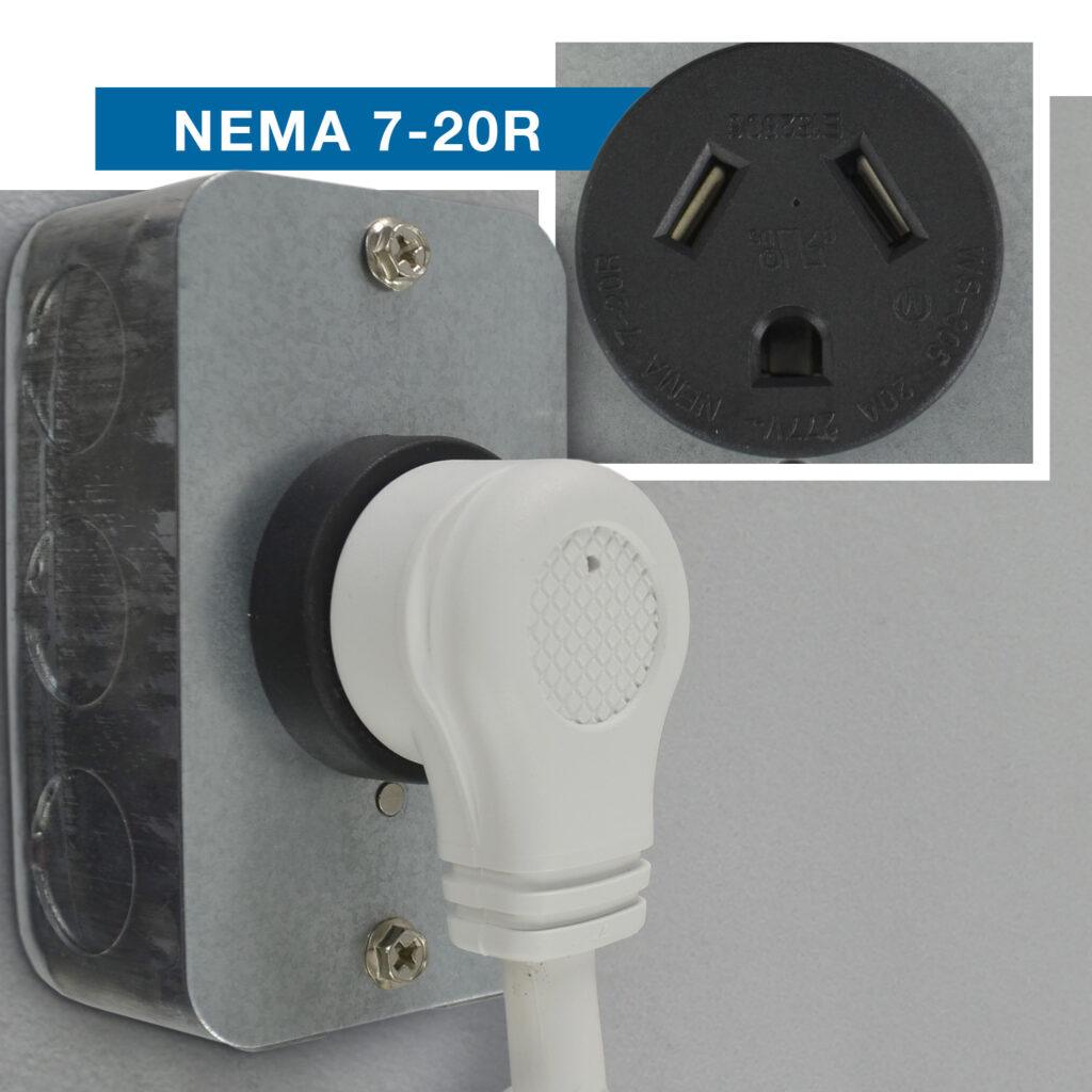 Conntek 80303 NEMA 7-20R 20A 277V Flush Mount Outlet / Receptacle
