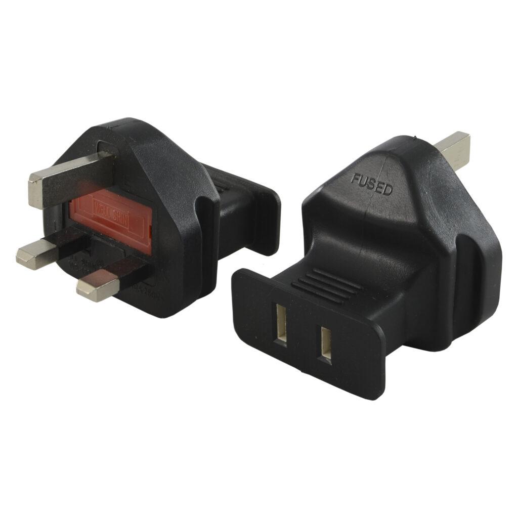 Conntek 30052 UK BS1363 to NEMA 1-15R Travel Plug Adapter