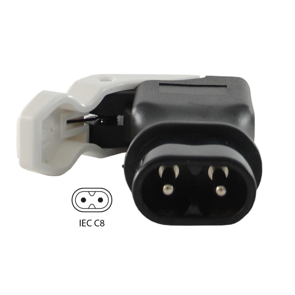 Conntek 30132 IEC C8 to NEMA 1-15R AV & Laptop Plug Adapter