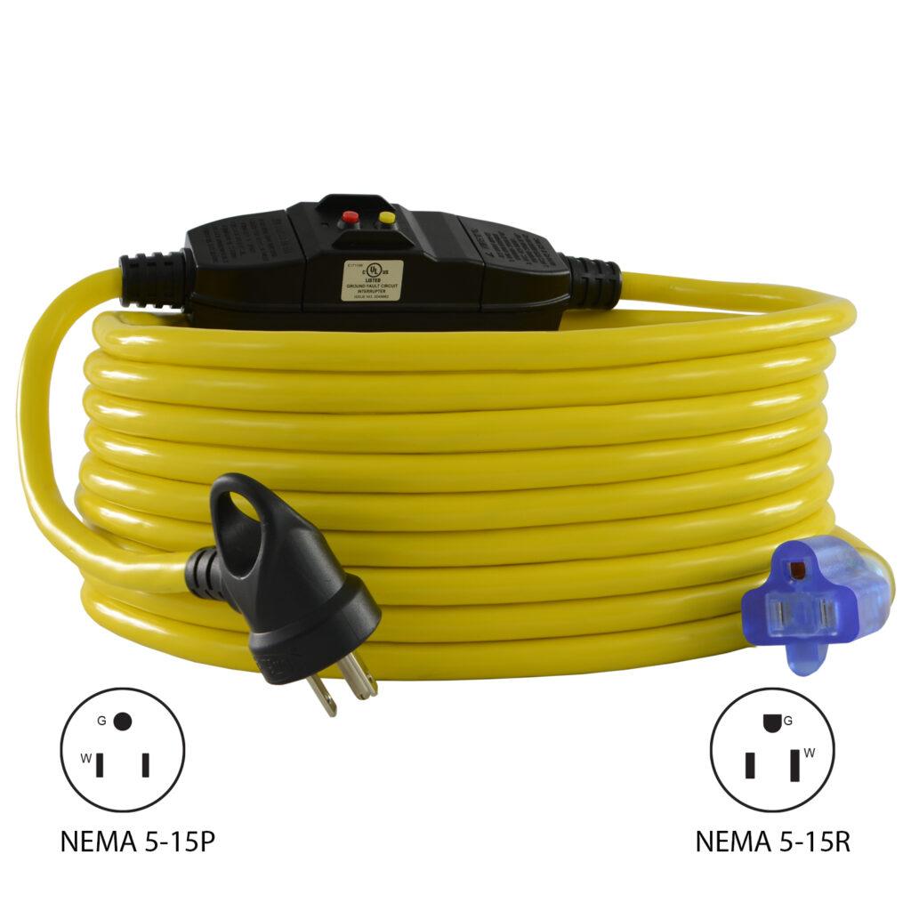 Conntek NEMA 5-15 Inline GFCI Power Cords 20251-025-IG